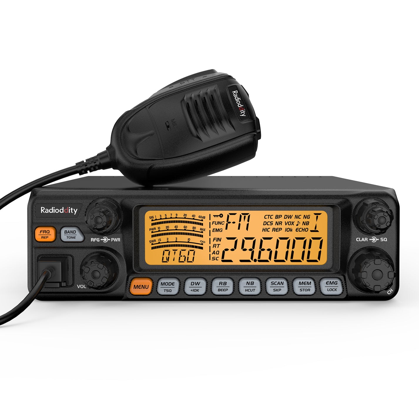 Radioddity QT60 Pro 10 Meter Radio | Max 60W | FM AM SSB PA CW | TX