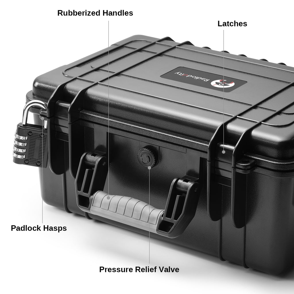 Radioddity PB3 Protective Carry Case | Customizable Foam | for Ham Rad