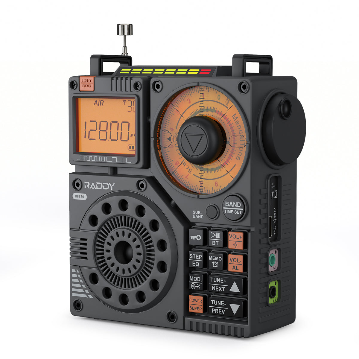 Raddy RF320 Shortwave Radio | FM/AM/SW/VHF/WB/AIR | Remote Control | B ...