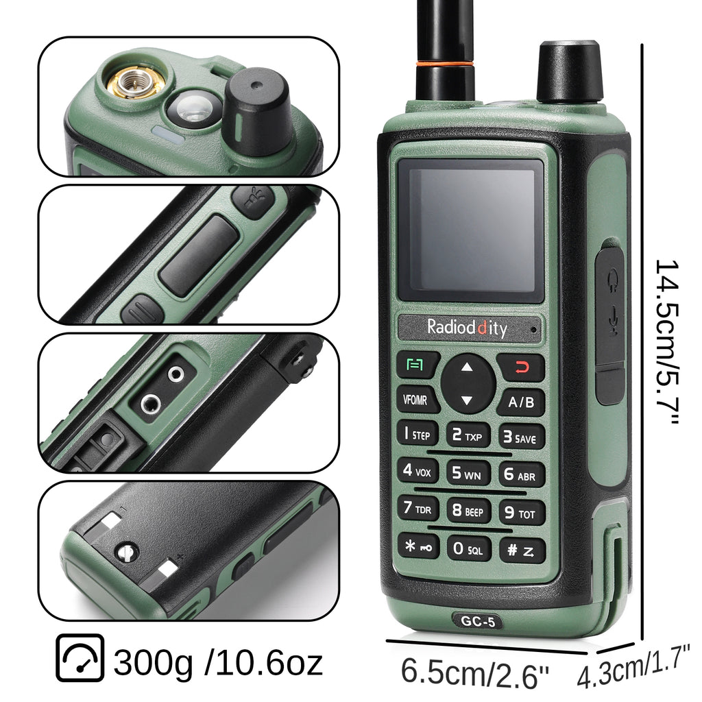 Radioddity GC-5 | Dual Band | 5W | 999 CH | Remote Frequency Copy ...