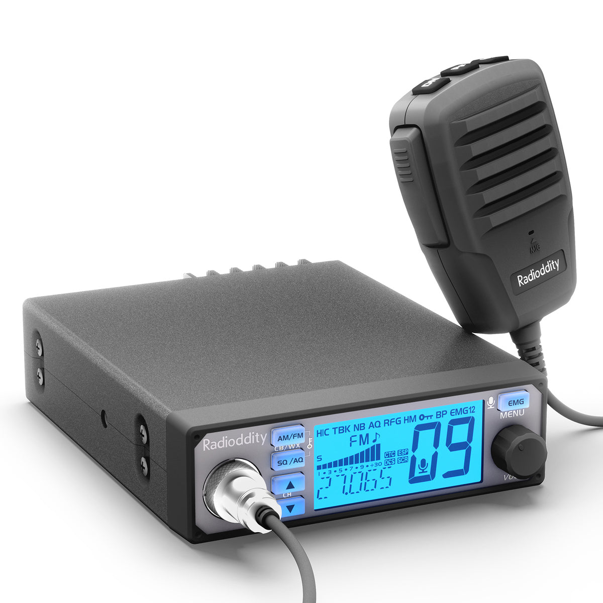 Radioddity CB-500 CB Radio | 4W | AM FM | Noise Reduction | 7 Color ...
