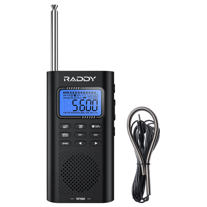 Raddy RF886 Shortwave Radio | AM/FM/SW/VHF/WB | Bluetooth Connection ...