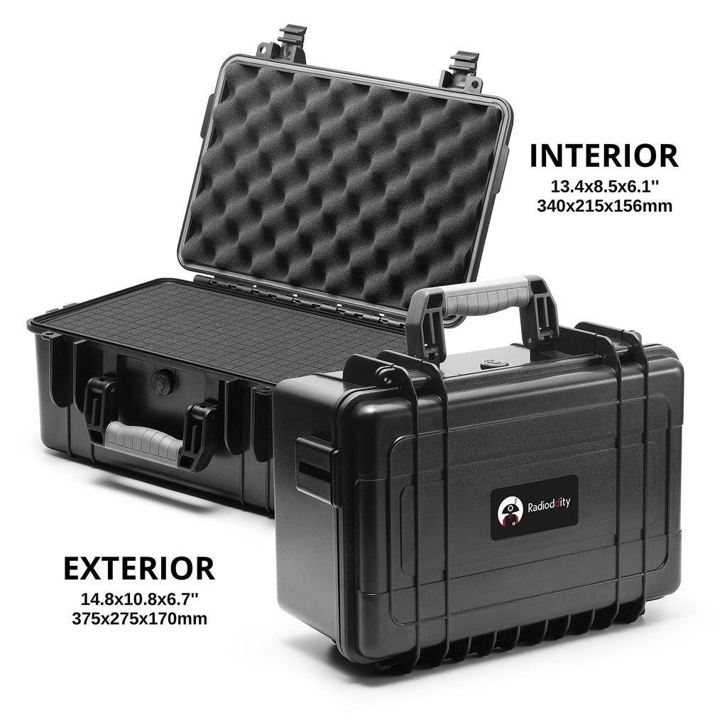 Radioddity PB3 Protective Carry Case | Customizable Foam | for Ham Rad