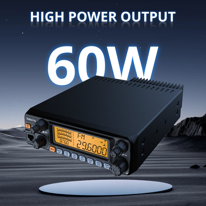 Radioddity QT60 Pro 10 Meter Radio | Max 60W | FM AM SSB PA CW | TX & RX Noise Reduction | FM ...