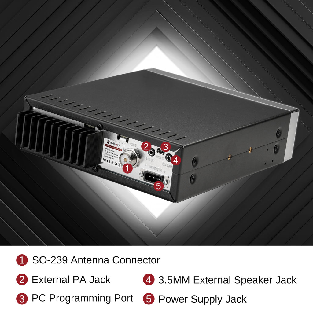 Radioddity QT40 10 Meter Radio | 40W | FM/AM/SSB/PA | CTCSS/DCS | Weat