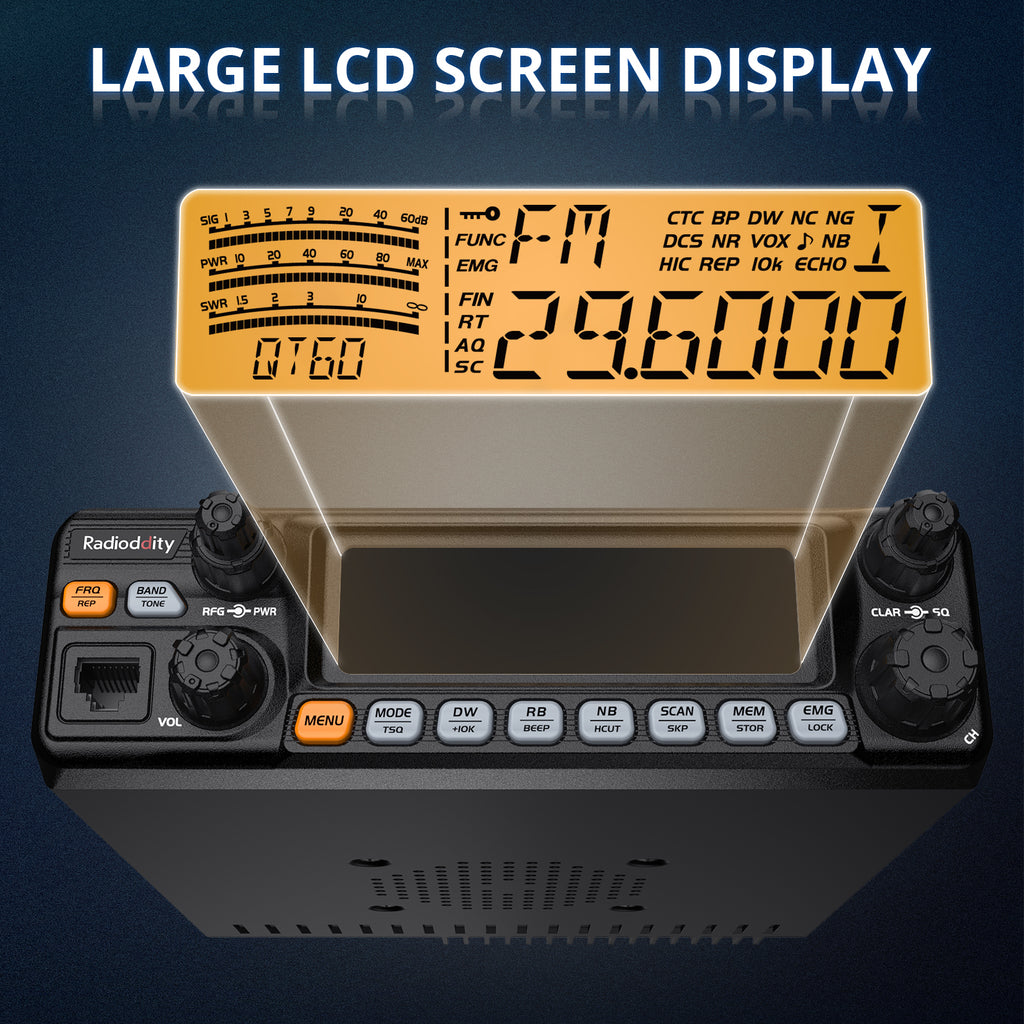 Radioddity QT60 Pro 10 Meter Radio | Max 60W | FM AM SSB PA CW | TX ...