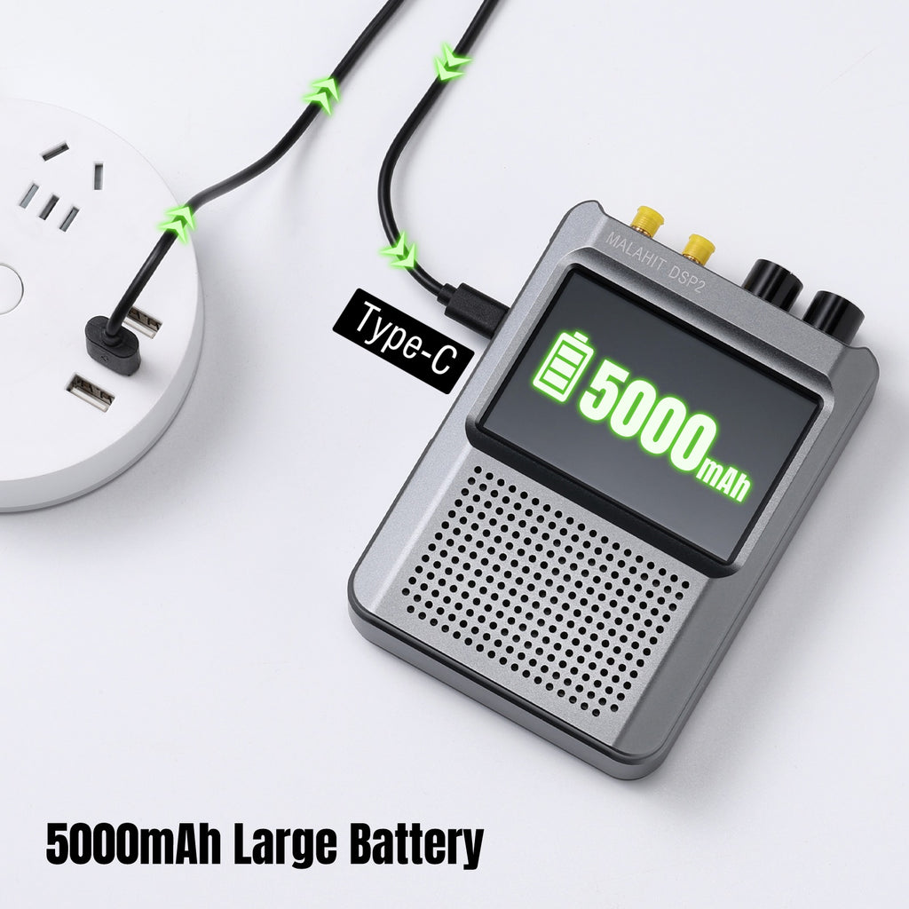 Raddy Malahit DSP2 SDR Radio | IPS Color Touch Screen | AM/SSB/DSB/CW/NFM/WFM/RTTY/FT8 | 5000mAh ...