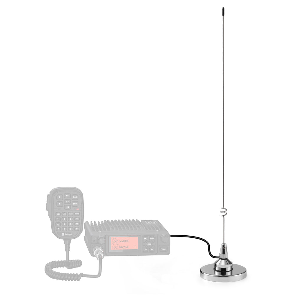 Radioddity RA-UV712 Antenna Kit | VHF/UHF Dual Band | PL-259 Connector | Magnetic Mount with ...