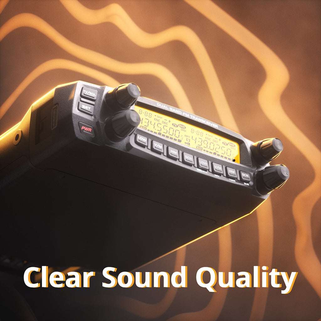 Radioddity DB50 Dual Band Mobile Radio | 50W | Large LCD Display ...