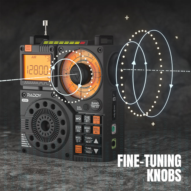 Raddy RF320 Shortwave Radio | FM/AM/SW/VHF/WB/AIR | Remote Control | B ...
