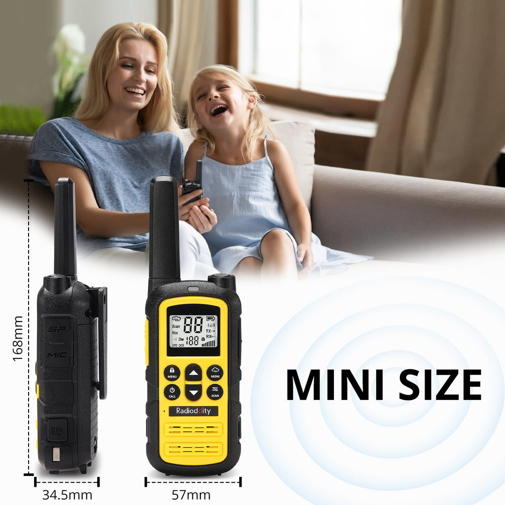 Radioddity PR-T6 PMR Radio | License-free | USB-C Charging | Dual Watc