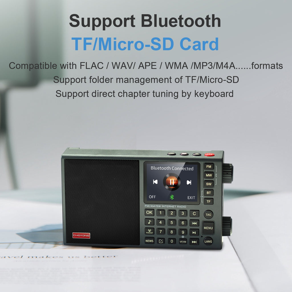 Choyong LC90 Mini Internet Radio | Wi-Fi/4G | FM/LW/MW/SW | Bluetooth 5 ...