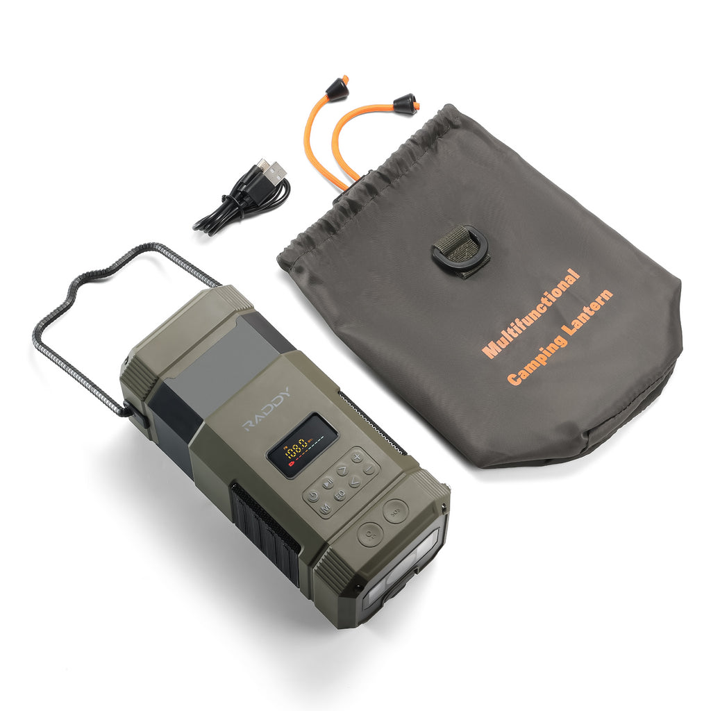 Raddy SL10 Emergency Radio | 10000mAh Hand Crank Solar Camping Lantern ...