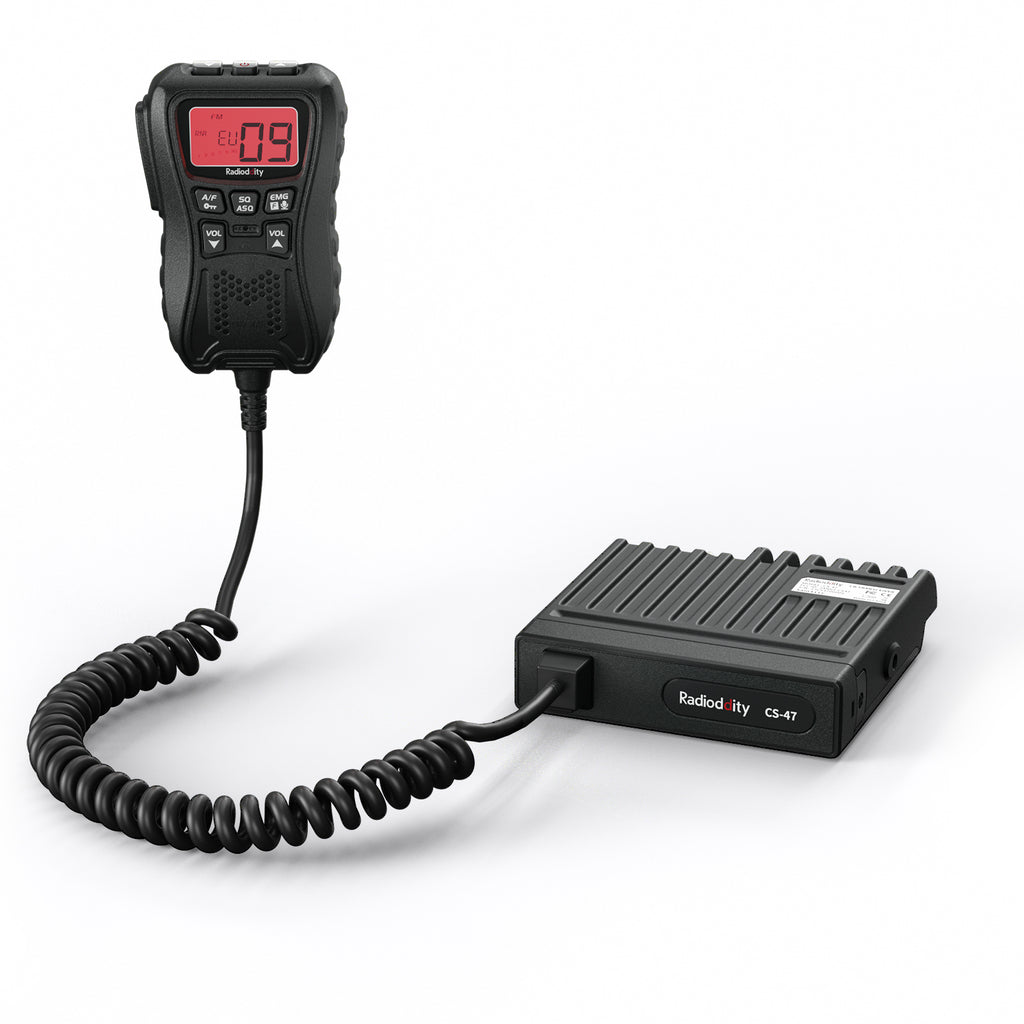 Radioddity CS-47 One Hander CB Radio | LCD Mic with Built-in Speaker ...