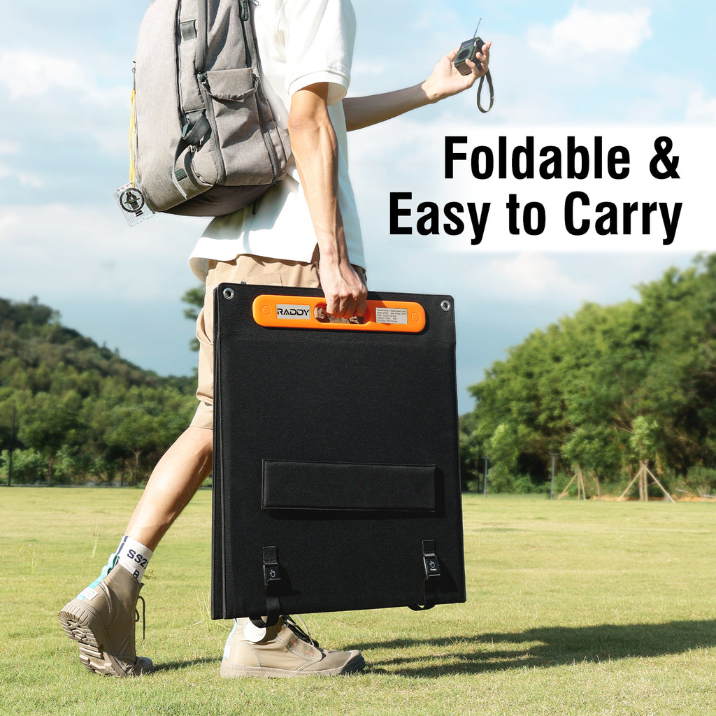 Raddy SP200 Foldable Solar Panel | 200W | IP67 Waterproof | USB & QC ...
