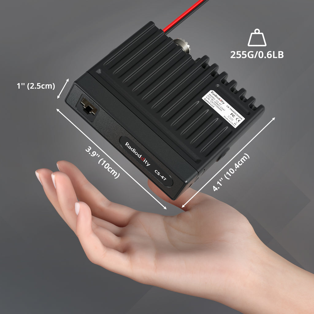 Radioddity CS-47 One Hander CB Radio | LCD Mic with Built-in Speaker ...