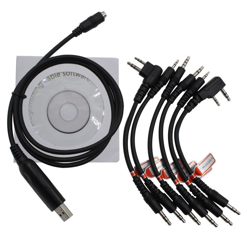 6 in 1 USB Programming Cable for Motorola BAOFENG KENWOOD HYT ICOM ...