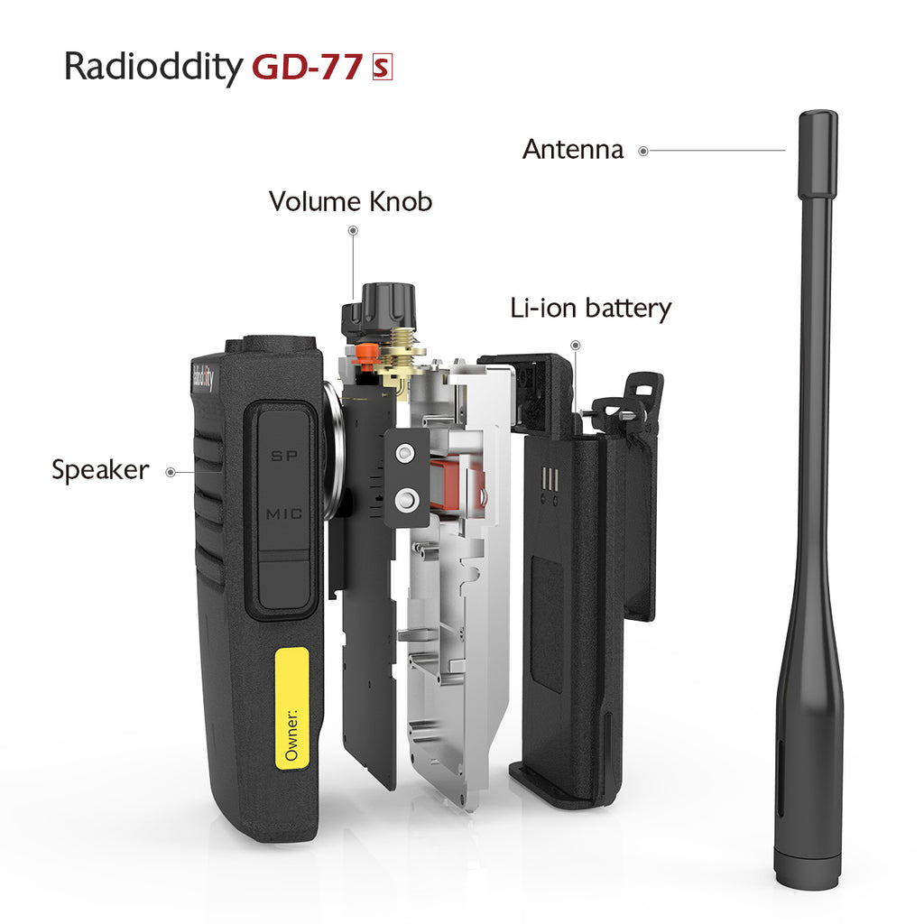 Radioddity GD-77S DMR | Dual Band | 5W | 2 Time-slot DMR | 2200mAh | w