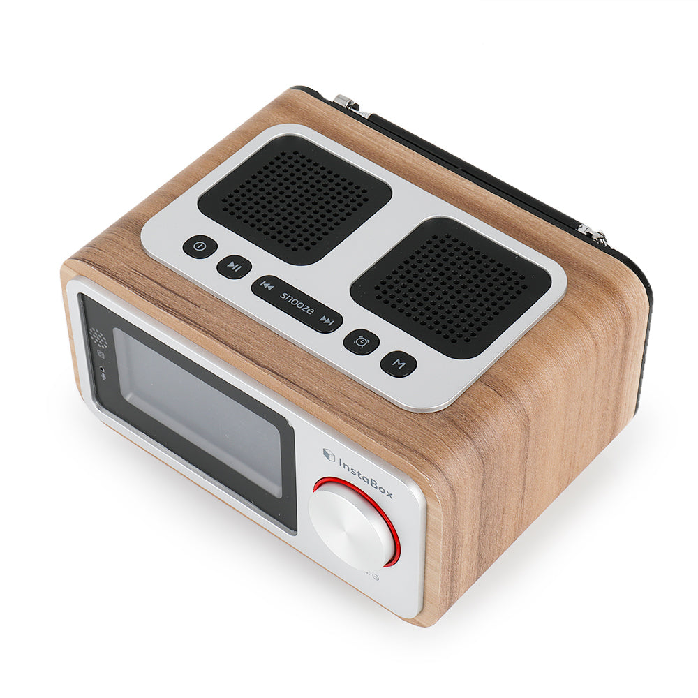 Instabox i30 Wooden Clock Radio & Bluetooth Speaker [DISCONTINUED ...