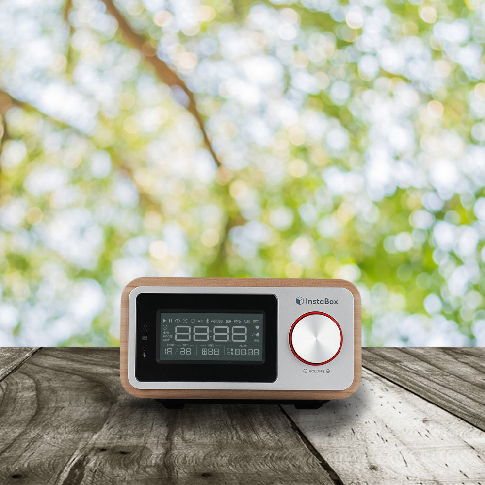 Instabox i30 Wooden Clock Radio & Bluetooth Speaker [DISCONTINUED ...