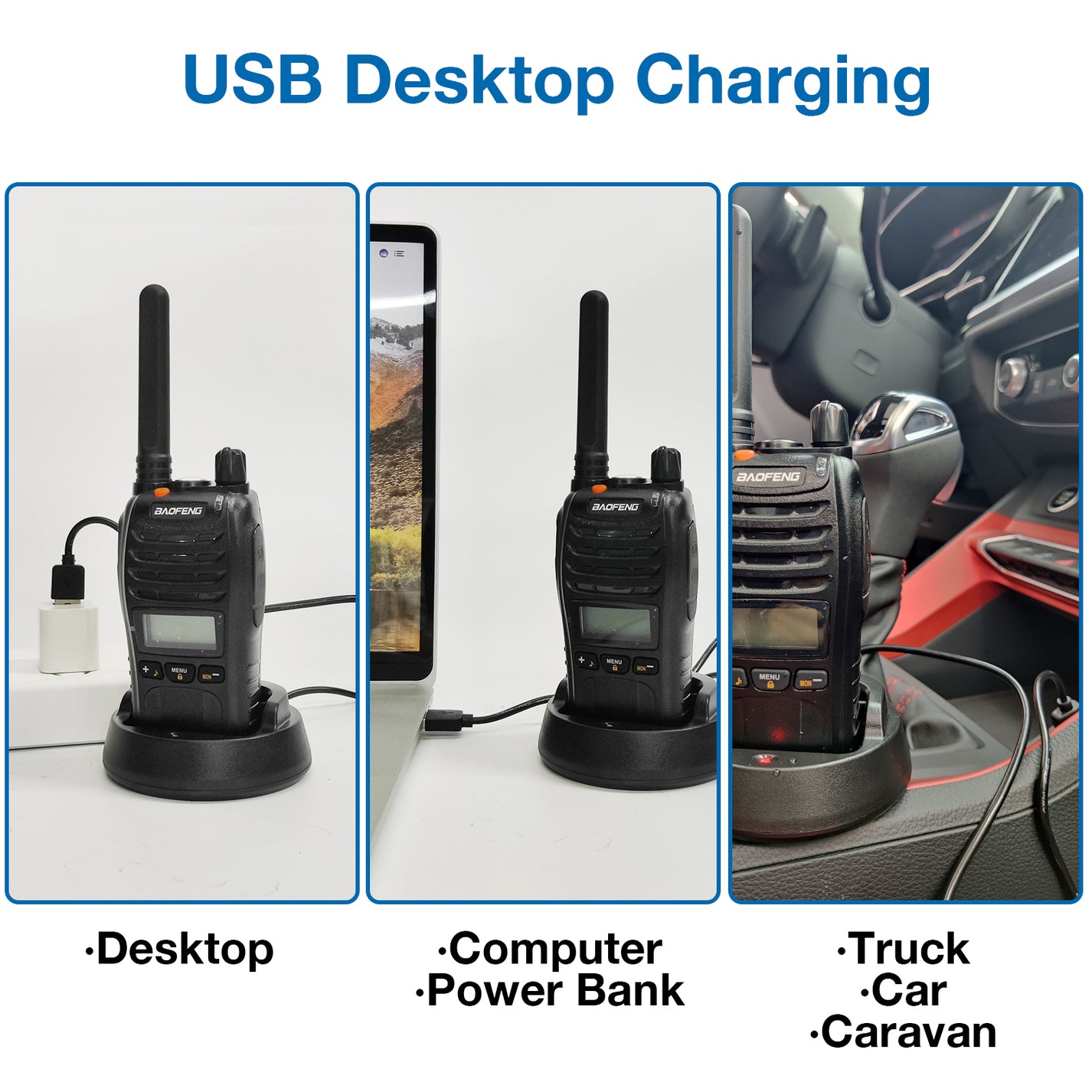 Baofeng BF-88ST Pro [3 Pack] FRS Radio | License-Free | NOAA | VOX | D ...