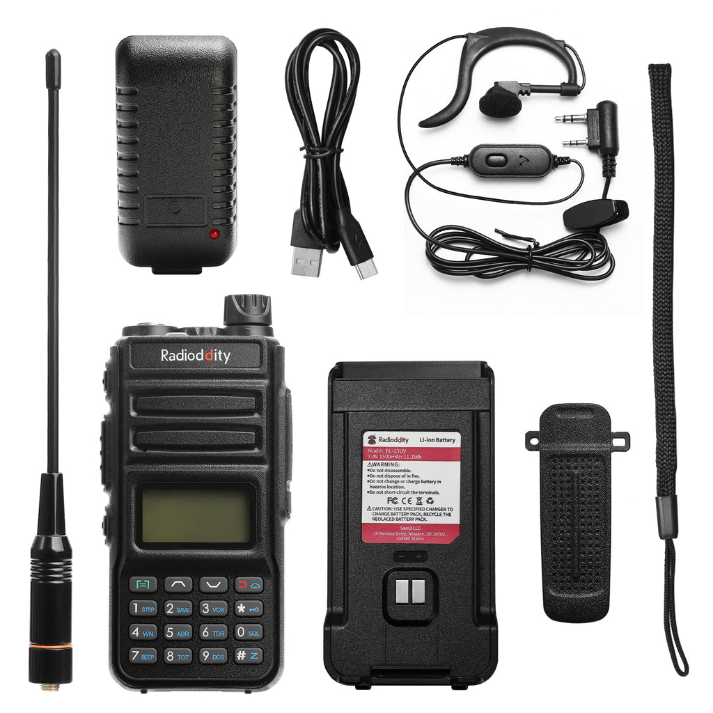 Radioddity MU-5 MURS Radio | 250 Channels | License Free | USB-C Charg