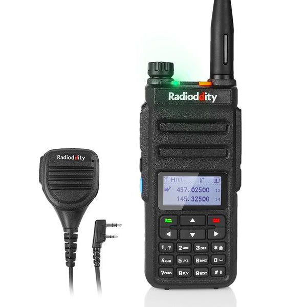 GD-77 DMR Radio+ Programming Cable + Waterproof Speaker Mic– Radioddity
