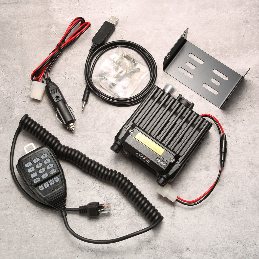 Radioddity DB25-G GMRS Mobile Radio | 25W | Quad Watch | UHF VHF ...