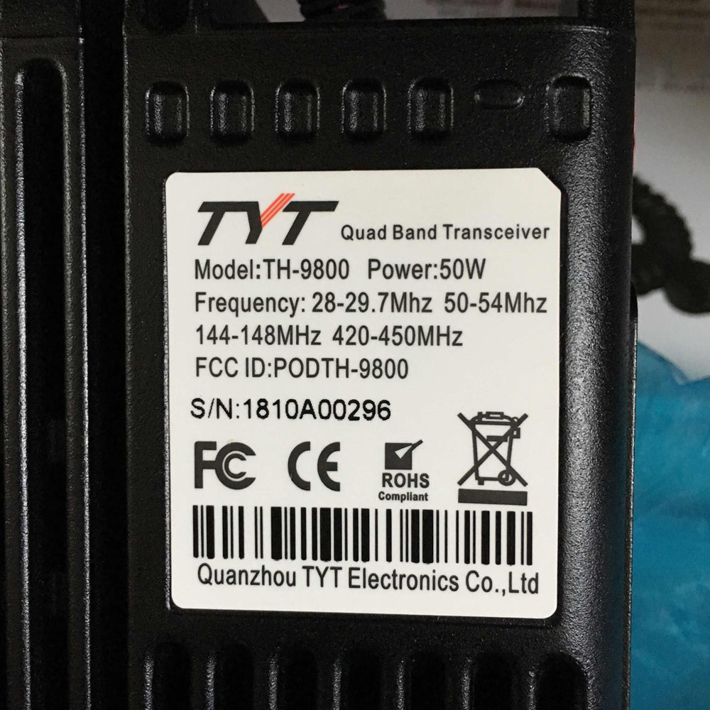 TYT TH-9800 Plus | Quad Band | 50W | Remote Head | Cross Band Repeater ...