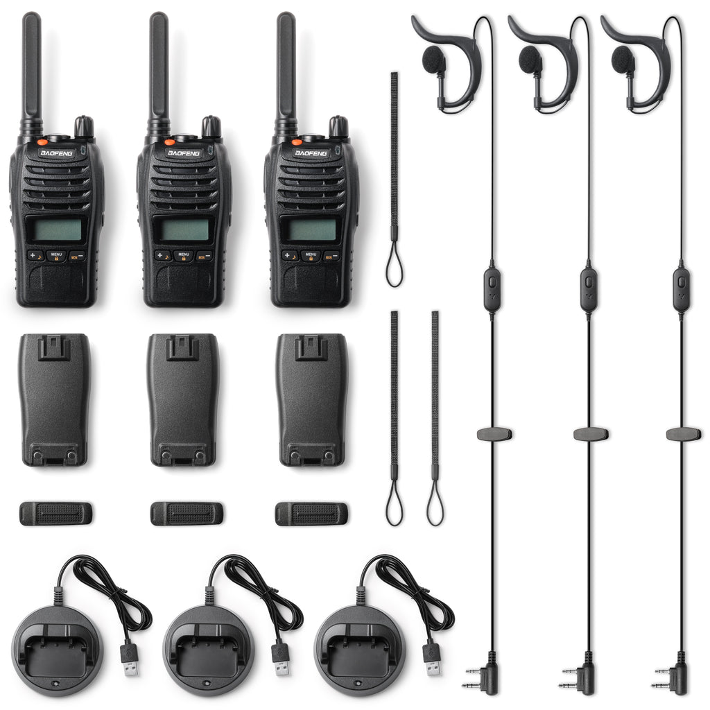 Baofeng BF-88ST Pro [3 Pack] FRS Radio | License-Free | NOAA | VOX ...